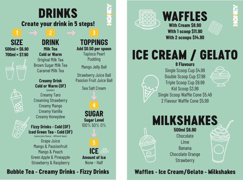 Honey 7 Bubble Tea and Ice Cream | Te Puke Online
